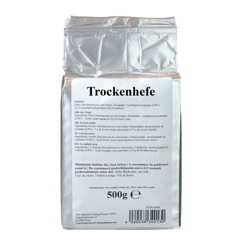 Bäckerei Spiegelhauer Dry Yeast 500 g baker quality (1 x 500 g) - Online Marketplace - EveryMarket