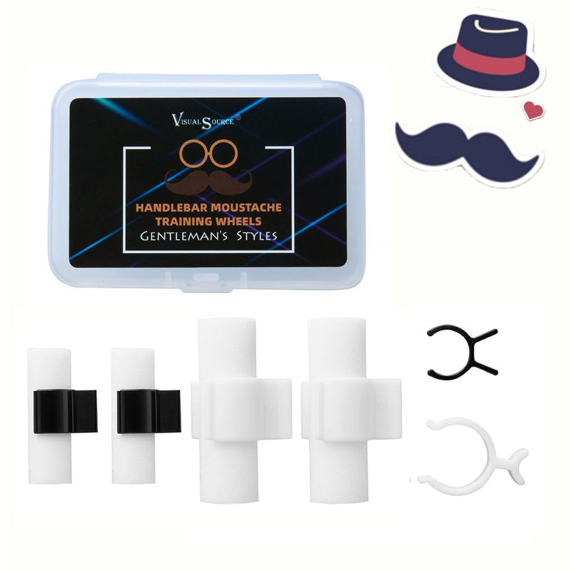 2 Pair Handlebar Moustache Training Wheels,Gentleman's Styles Mustache ...