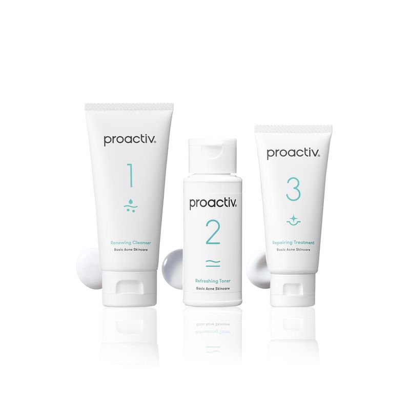 New Proactive 3-Step Set (60 Day Supply), 1 Medicated Facial Cleanser ...