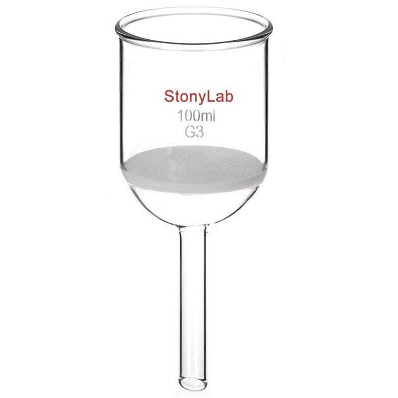 StonyLab Borosilicate Glass Buchner Filtering Funnel with Fine Frit(G3 ...