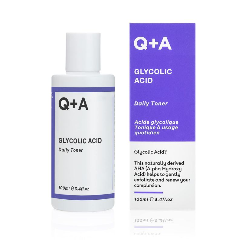 Q+A Glycolic Acid Daily Toner, Blend of Super Hydrating and Brightening ...