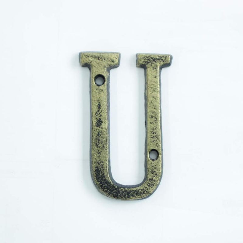 Alphabet Object U Iron Alphabet Initial Display Home Decor ...