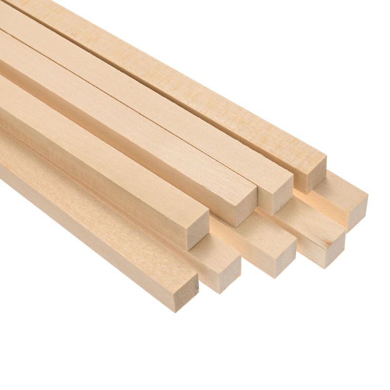 M METERXITY 10-Pack Wood Square Dowel Rods, 15/32 x 12 Inch Unfinished ...