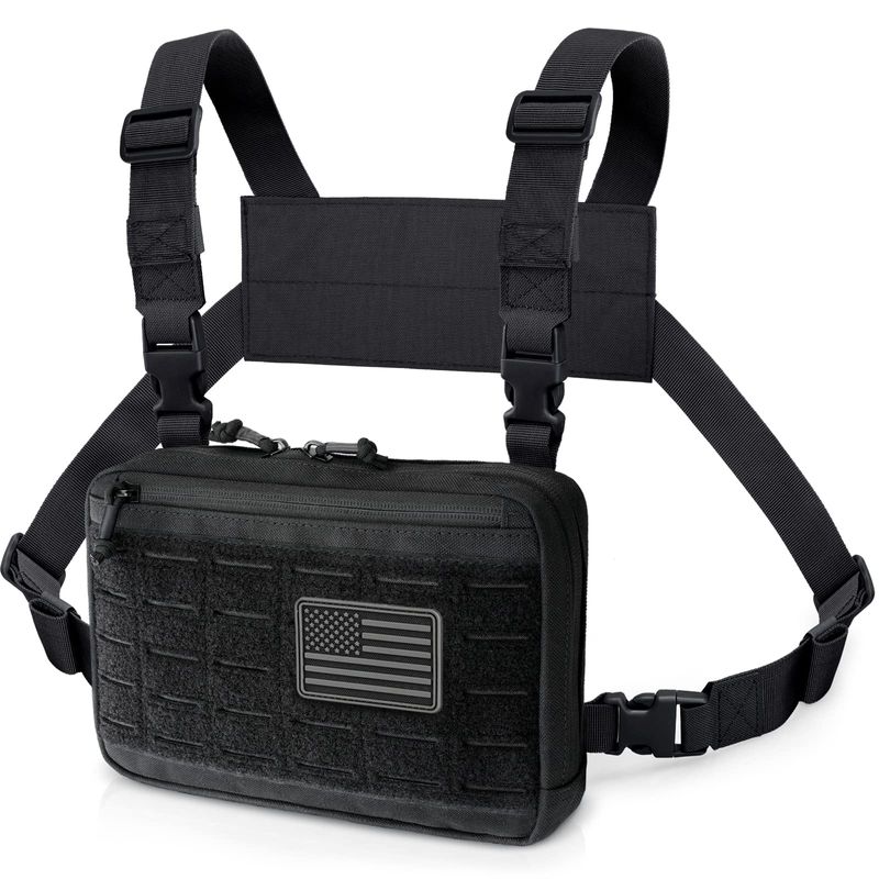 WYNEX Tactical Chest Rig Bag of Laser Cut Design, Molle Chest Pouch ...