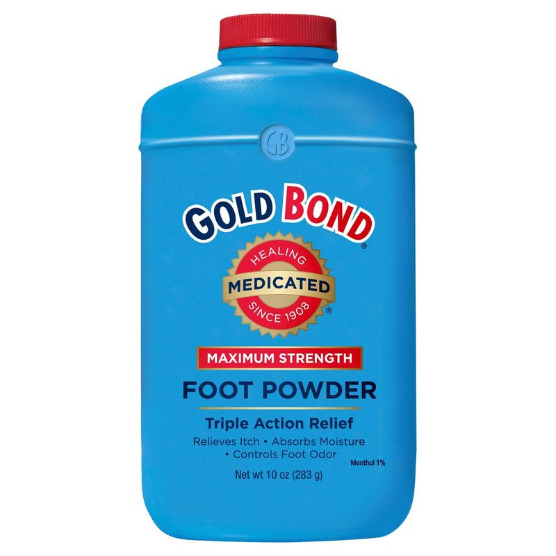 Gold Bond Talc-Free Medicated Foot Powder Triple Action Relief, 10 oz ...