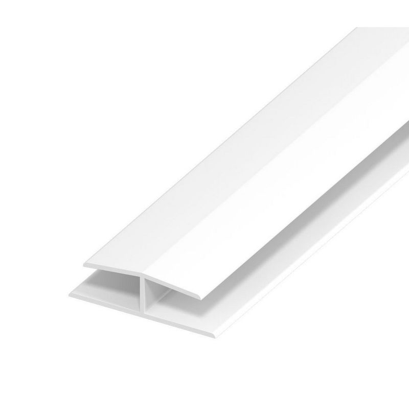 Soffit Joint/H Trim - White PVC Plastic Jointing Trim - 9mm Board Joint ...