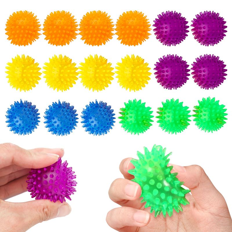 18pcs Fidget Spiky Ball Toys Stress Relief Sensory Toy for Kids Adults ...