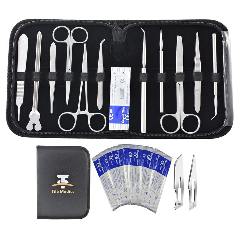 22Pcs Advanced Dissection Kit for Medical Biology & Veterinary Students- Anatomy Lab Botany ...