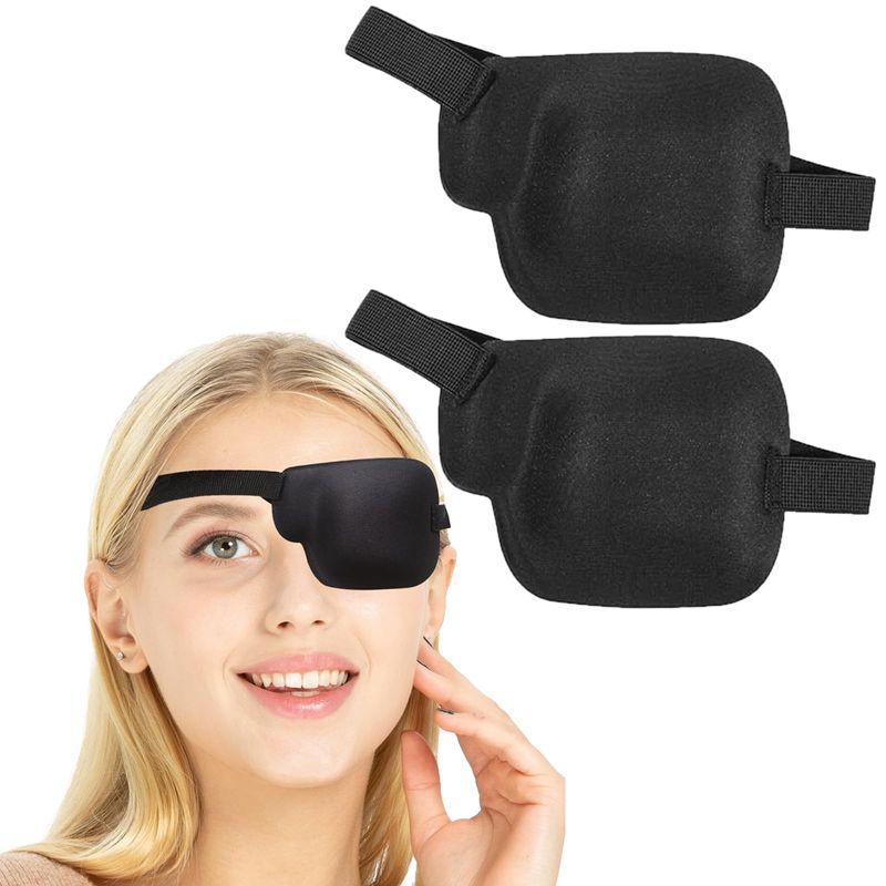 3PCS Left Eye Patches,3D Eye Patches,3D Adjustable Eyepatchs,Eye ...