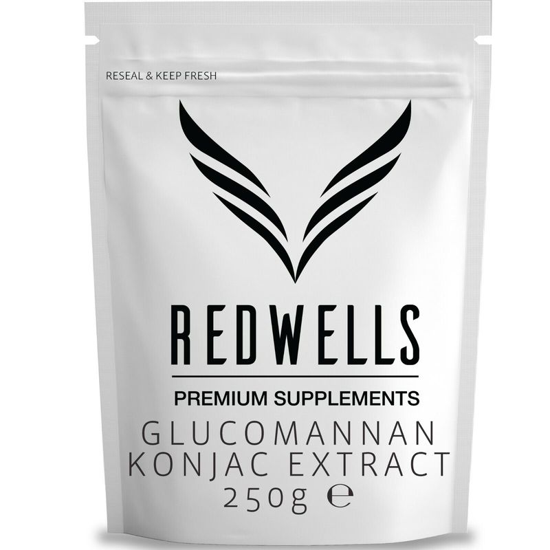 Konjac Root Extract REDWELLS Pure Glucomannan Powder GMO Free - 250g ...