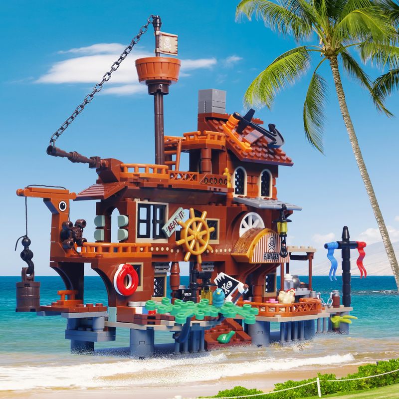 675PCS Island Storm Building Blocks Set(Compatible with Lego Pirate ...