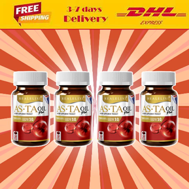 DHL EXPRESS 4X Real Elixir Asta Oil Plus Astaxanthin Reduce LDL, Boost ...
