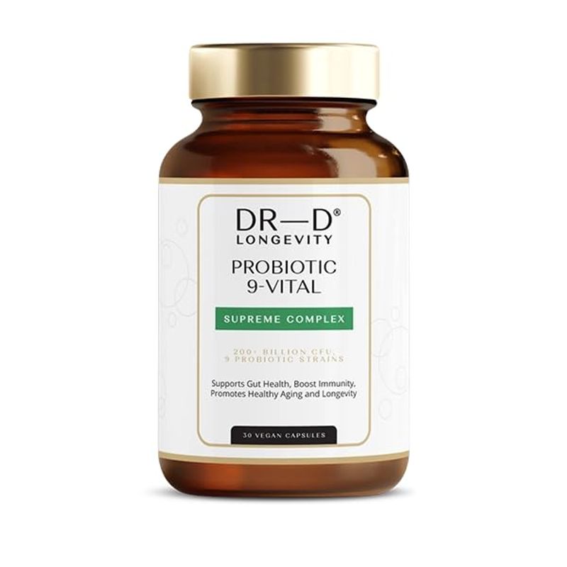 Premium Probiotic Complex 9-Vital by DR-D Longevity - 200+ Billion CFU ...