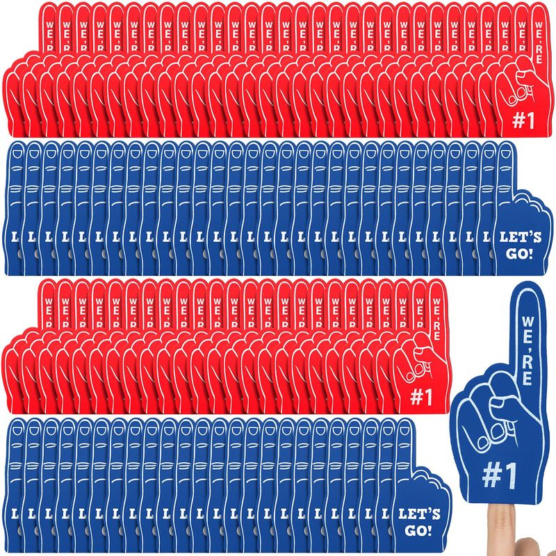 Sinmoe 100 Pcs Mini Foam Finger #1 Sports Fan Foam Finger Sport Party ...