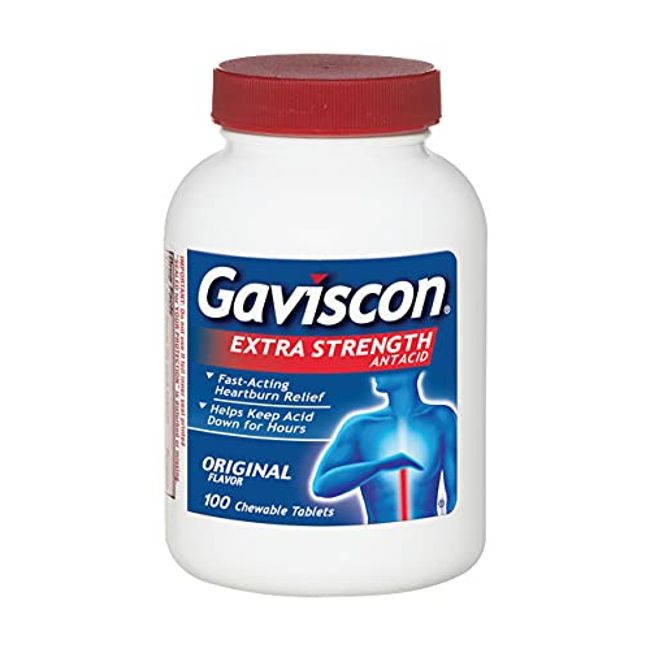 Gaviscon Antacid Extra Strength Chewable Tb Original 100 ct - EveryMarket