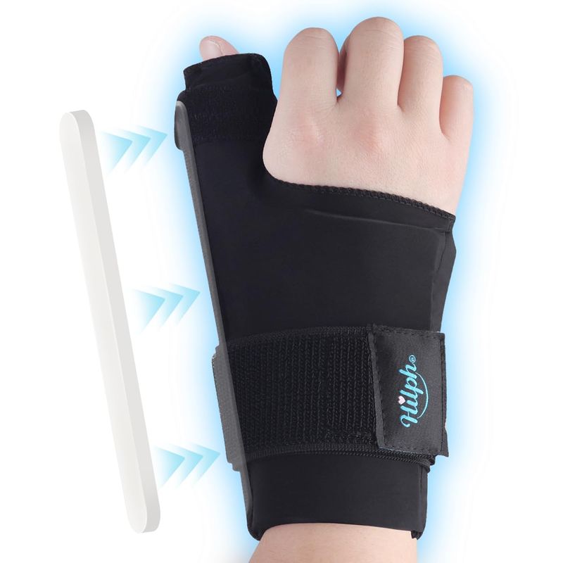 Hilph Thumb Wrist Ice Pack Wrap with Upgraded Removable Thumb Splint ...