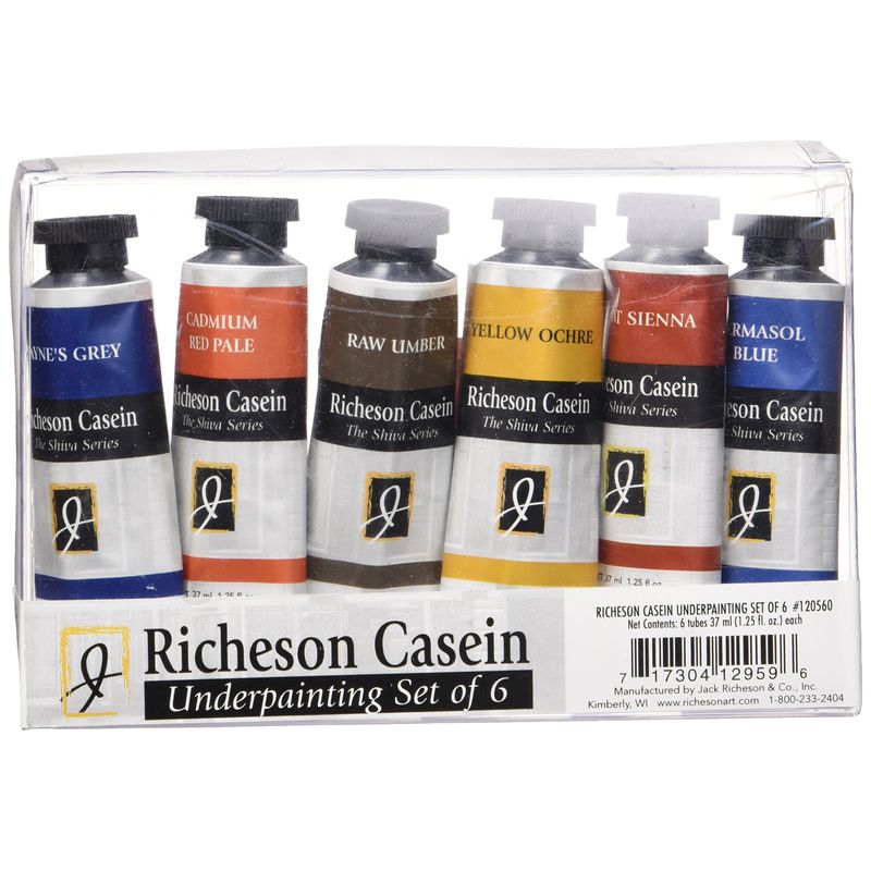 Jack Richeson Casein The Shiva Series Underpainting with 37ml Tubes ...
