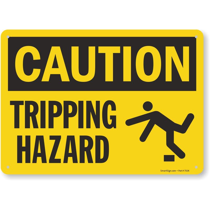 SmartSign "Caution - Tripping Hazard" Sign | 10" x 14" Plastic - Online ...
