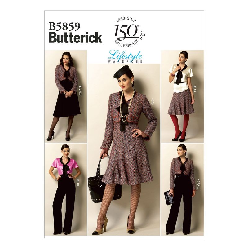 BUTTERICK PATTERNS B5859 Misses' Jacket, Blouse, Skirt and Pants Sewing ...