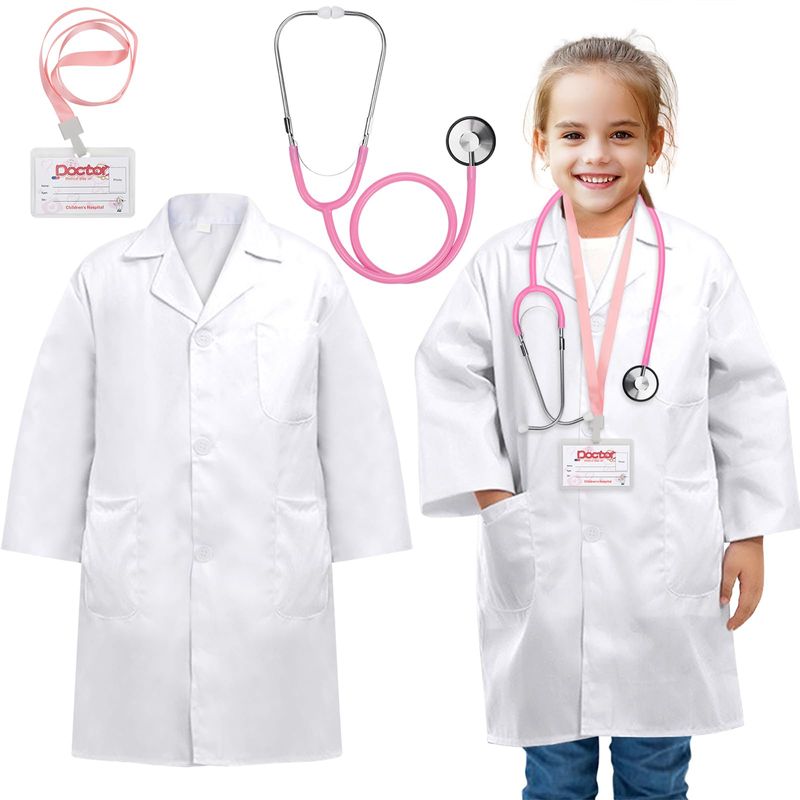 Kids Doctor Costume, Doctor Lab Coat for Kids Scientist Dress up ...