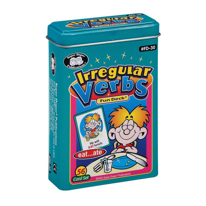 Super Duper Publications | Irregular Verbs Fun Deck Flash Cards ...