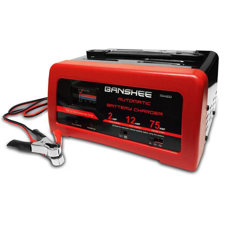 12V Battery Charger with 2amp Slow Charger - 12 Amp Fast Charger and ...