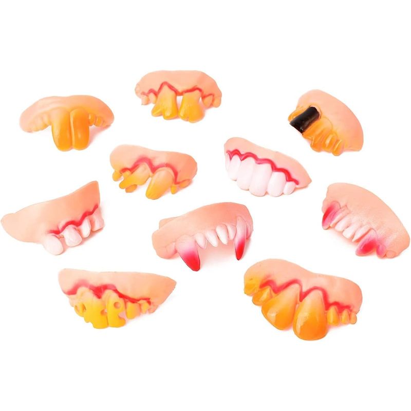 Sndperiexam Fake Teeth Ugly Costume Party Funny Gag Gift for Halloween ...