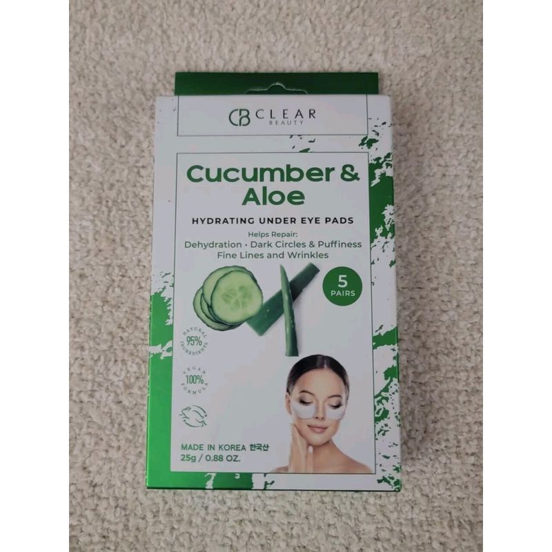 Cucumber & Aloe Under Eye Patches Hydrating Pads Five Pairs Vegan ...