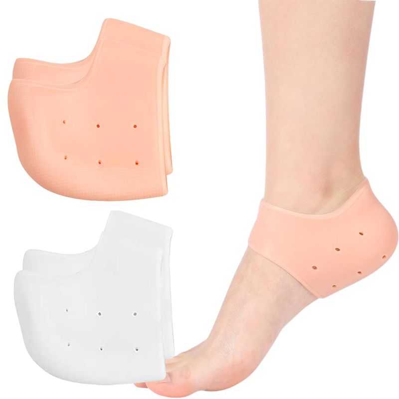 Silicone Heel Protectors, 2 Pairs Soft Gel Blister Prevention, Heel ...