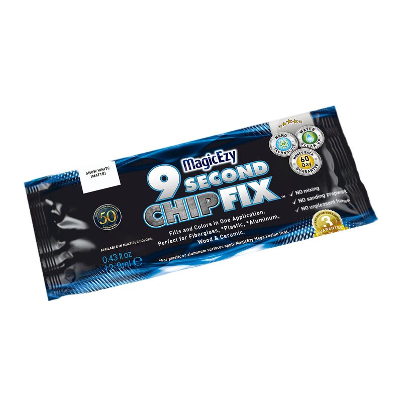 MagicEzy 9 Second Chip Fix (Snow White) - Fibreglass Repair Filler for ...
