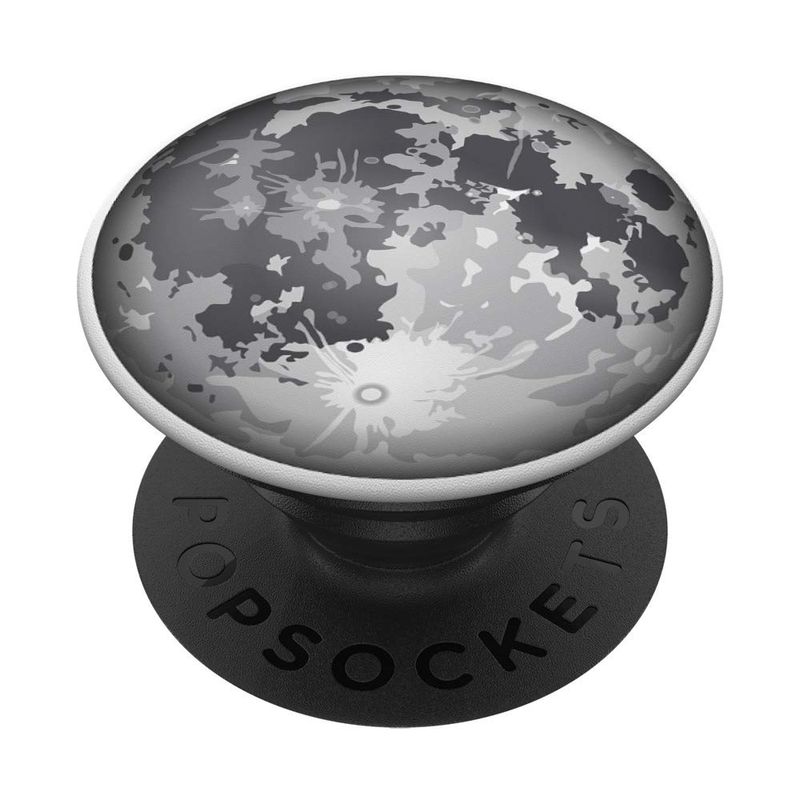 Full Moon Planet Satelite Orbit Lunar Surface Moons Crater PopSockets ...