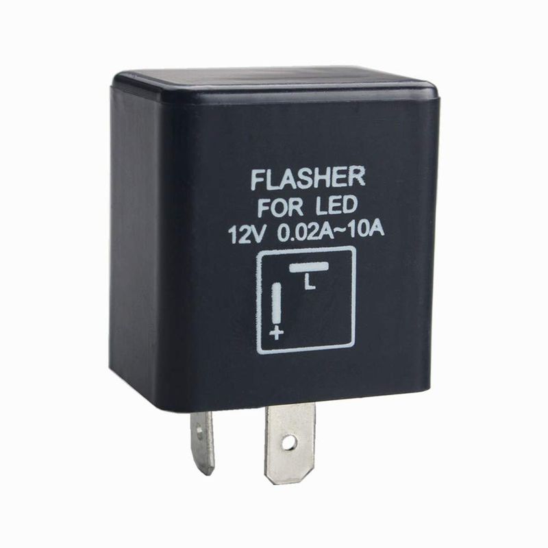 DEWHEL 12V 0.02A-10A 2-Pin CF-12 Automatic Electronic LED Flasher Relay ...