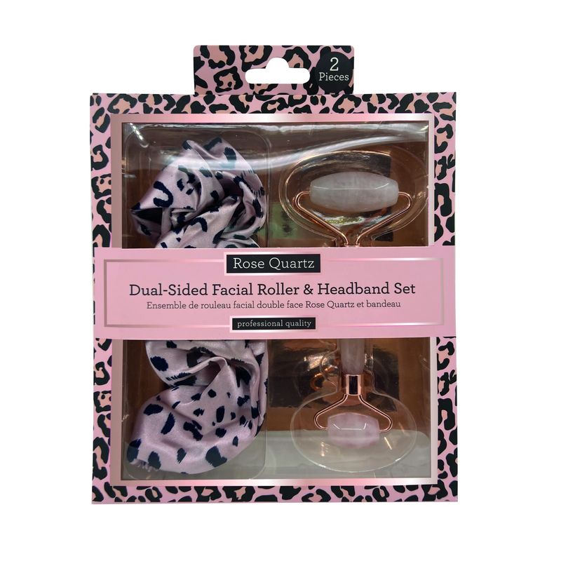 Danielle Creations Dual Sided Facial Roller & Headband Set - Animal ...