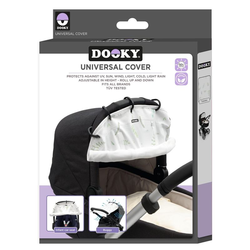 Dooky - Sun Protection for Prams, Buggies and Baby Seat - Tuscany White ...