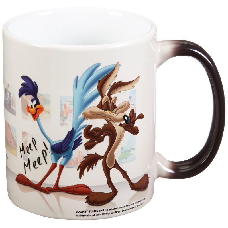 Looney Tunes - Wile E Coyote and Road Runner - One 11 oz Morphing Mugs ...