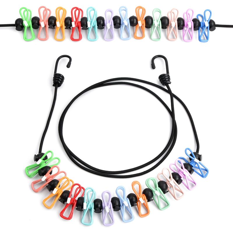 Laughhe Portable Washing Line Camping Extendable Travel Washing Line ...