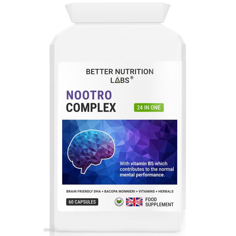 Nootro Complex - 24-in-1 Brain Friendly Supplement with DHA, Bacopa ...