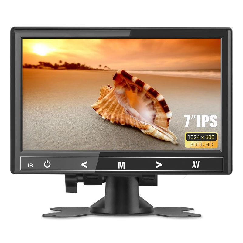 Haiway 7 inch Mini Monitor, 1024X600 IPS Display Screen Small HDMI ...