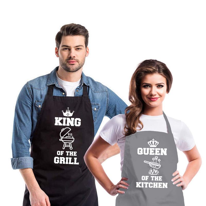 Saukore Kitchen Aprons Funny Couple Kitchen Aprons Various Designs Cute ...