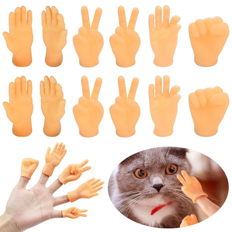 ZIOYA 18 Pieces Mini Small Hands Finger Puppets Mini Hands Tiny Hands ...
