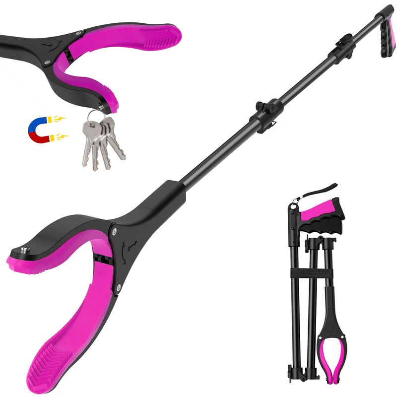 36 INCH Long Grabber Reacher Tool，Trash Picker Foldable Pick Up Stick ...