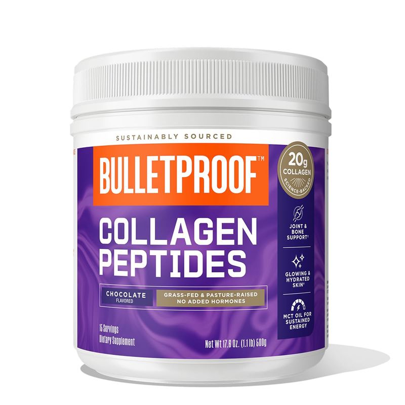 Bulletproof Chocolate Collagen Protein Powder with MCT Oil, 19g Protein ...