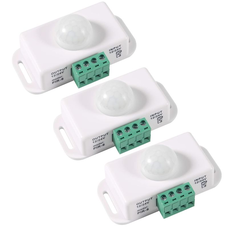 AITIAO 3 Pack DC 12v-24v Pir Motion Sensor Switch LED Motion Function ...