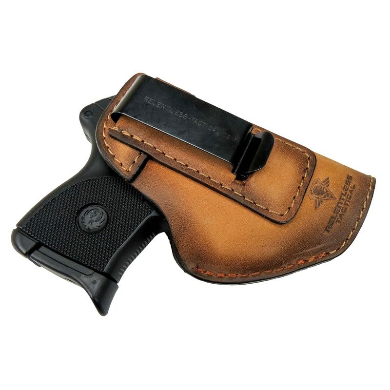 The Defender Leather IWB Holster - Made in USA - Fits Ruger LCP, LCP2 ...