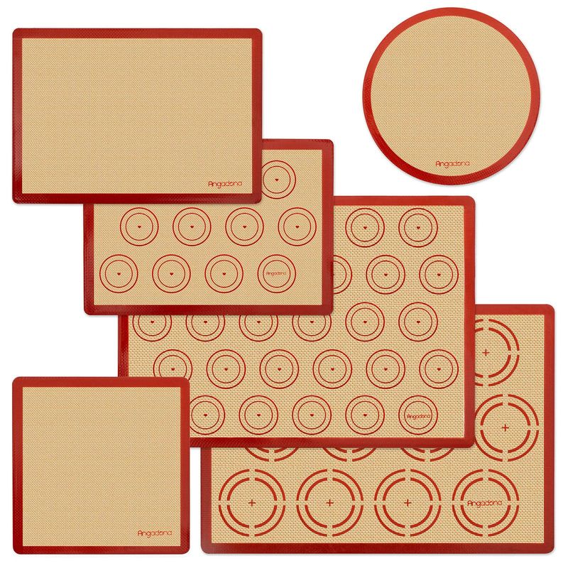 Silicone Baking Mat Set of 6, Easy Clean & Non-Stick Food Grade ...