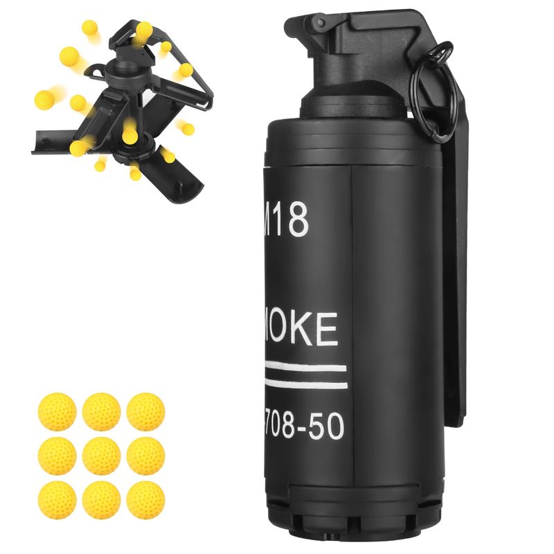 Hand Grenade Toy for CS Battle Game,with 9 Foam Ammo Fun Impact ...