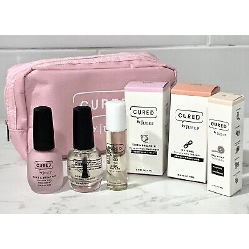 Cured By Julep 3 Pc Nail Treatment Kit Sheer Rose, Clear, Cuticle Oil ...