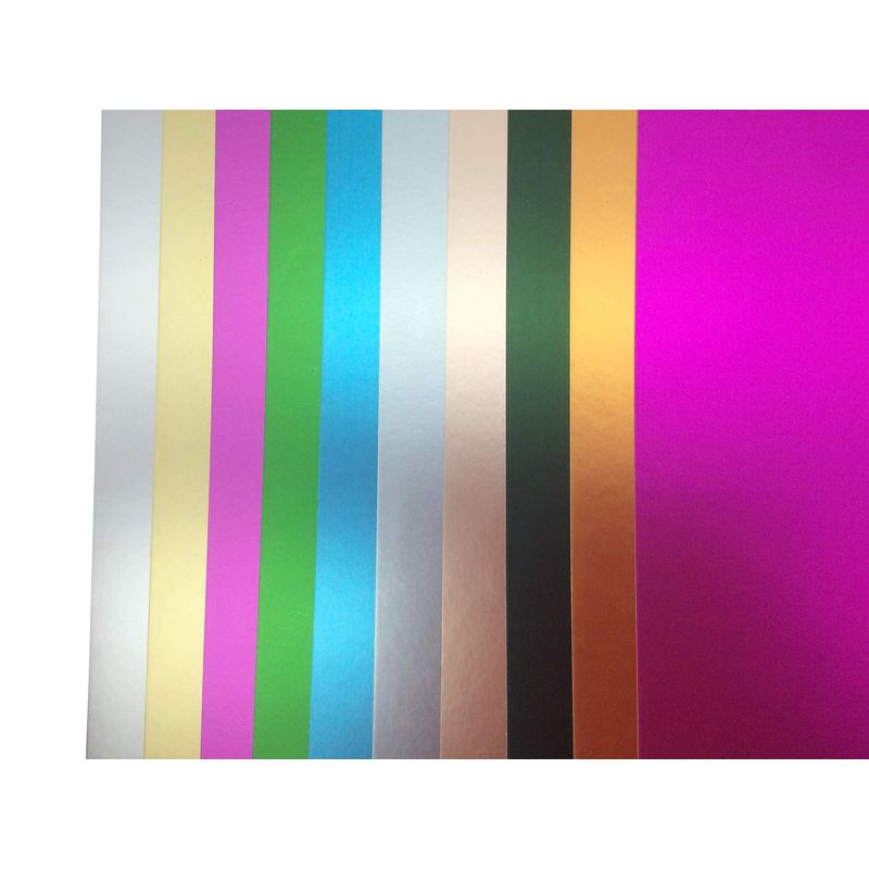 10pcs A4 Sheets Mixed Colours Matte Mirror foil Cardstock Card Making ...