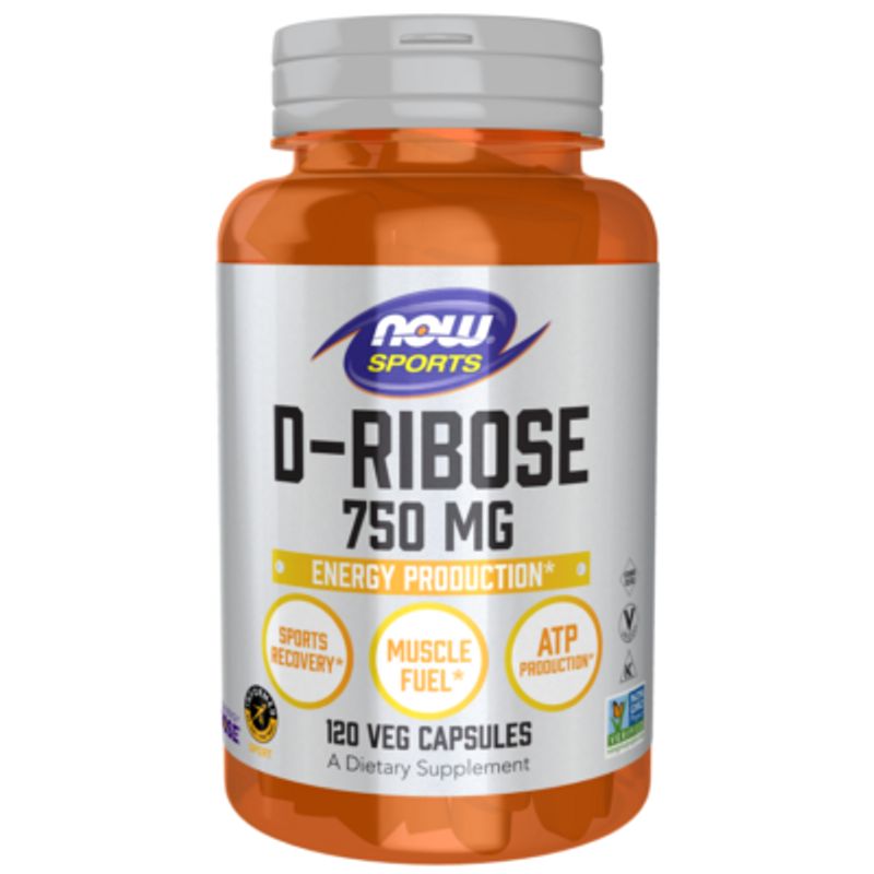 Now Foods D-Ribose 120 Caps 750 mg Muscle Recovery 12/25EXP - Online ...