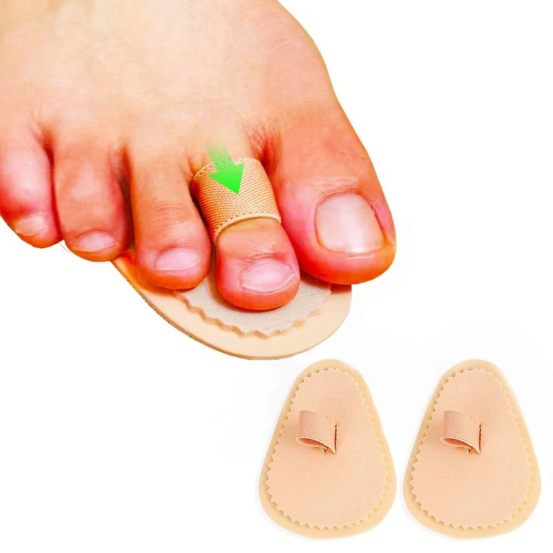Mcvcoyh Adjustable 2 Loops Toe Splint, Hammer Toe Cushion for Toe Claw ...